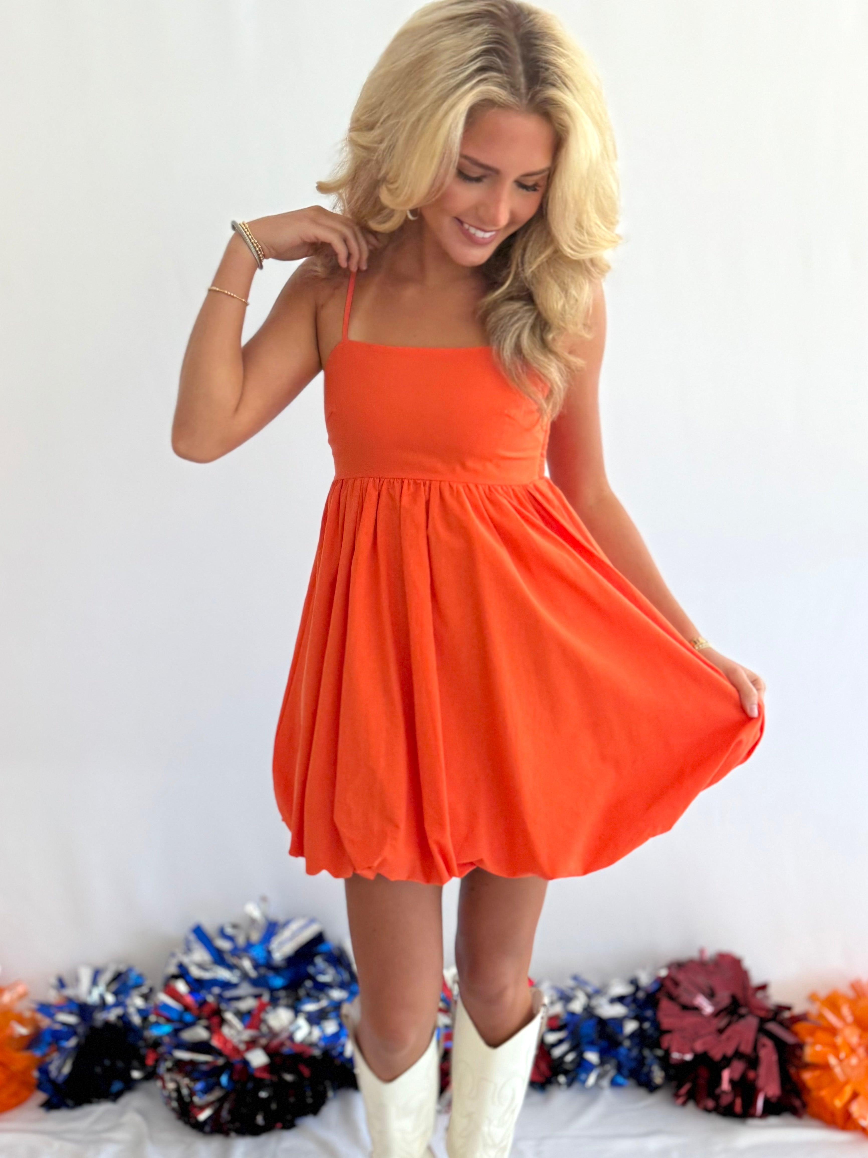GAMEDAY Orange Baby Doll Bubble Mini – MOZELLE boutique